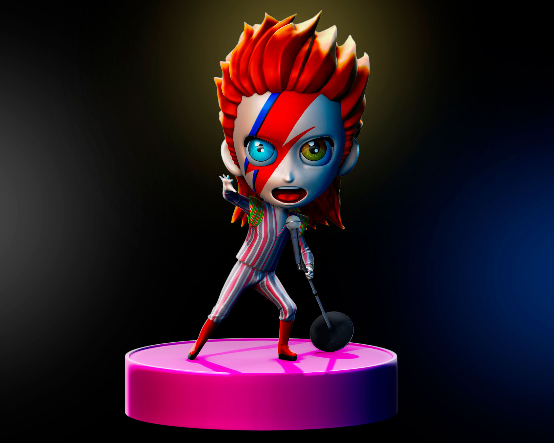 ArtStation - David Bowie chibi