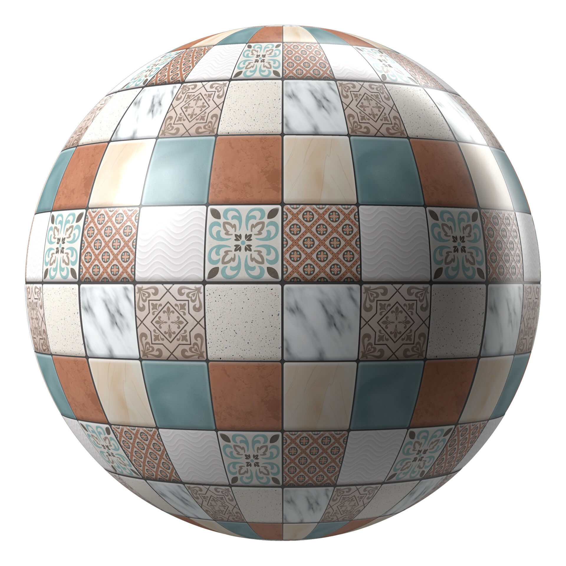 ArtStation - Tiles Materials 3- Moroccan Mosaic Tile 2 | Pbr 4k Seamless