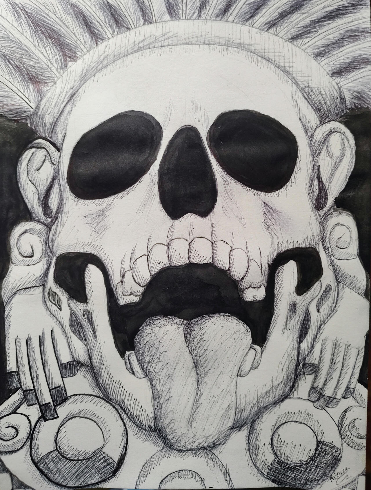 Aztec Pencil Drawings