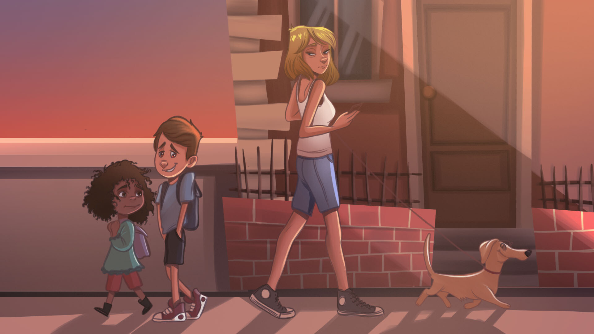 ArtStation - Returning back home from school