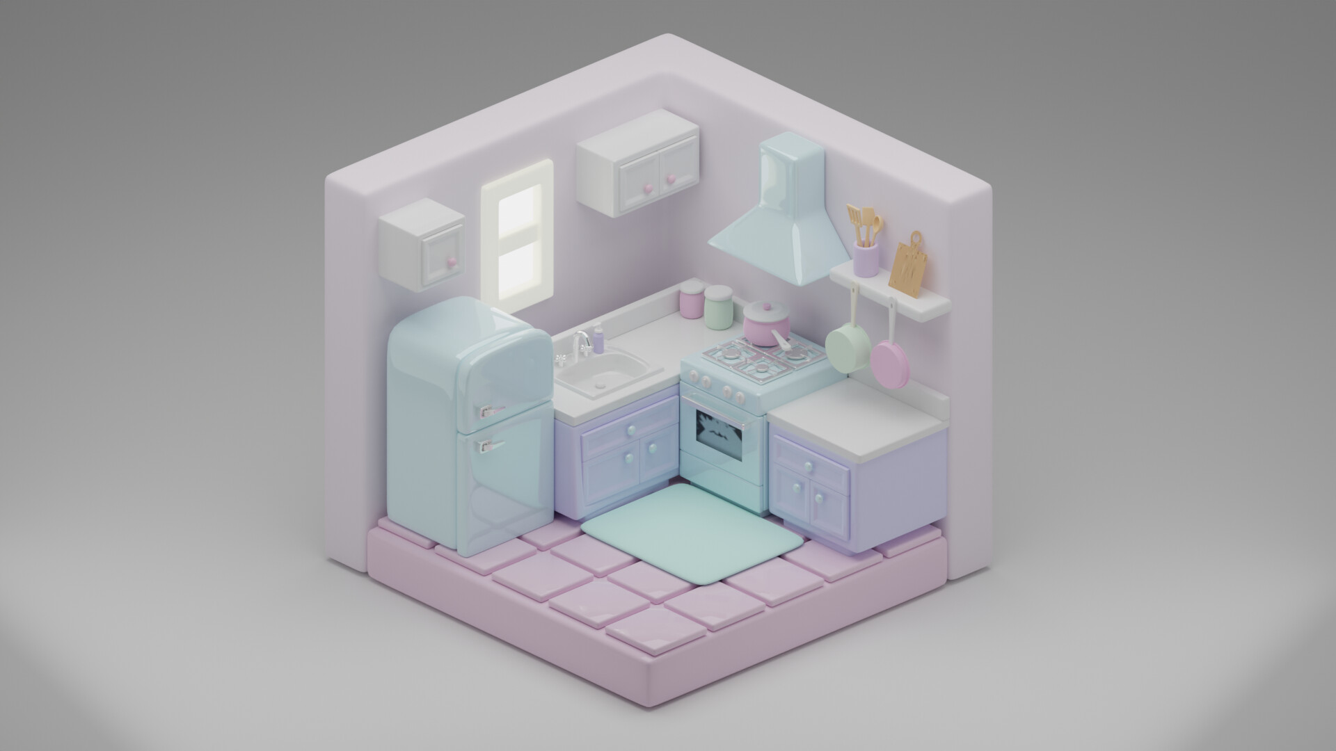 ArtStation - Isometric Kitchen 3D Model