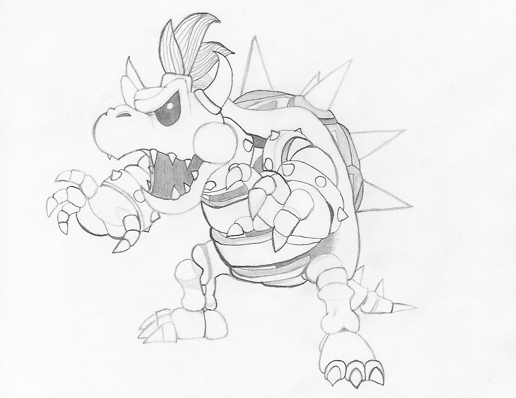dry bowser jr coloring pages