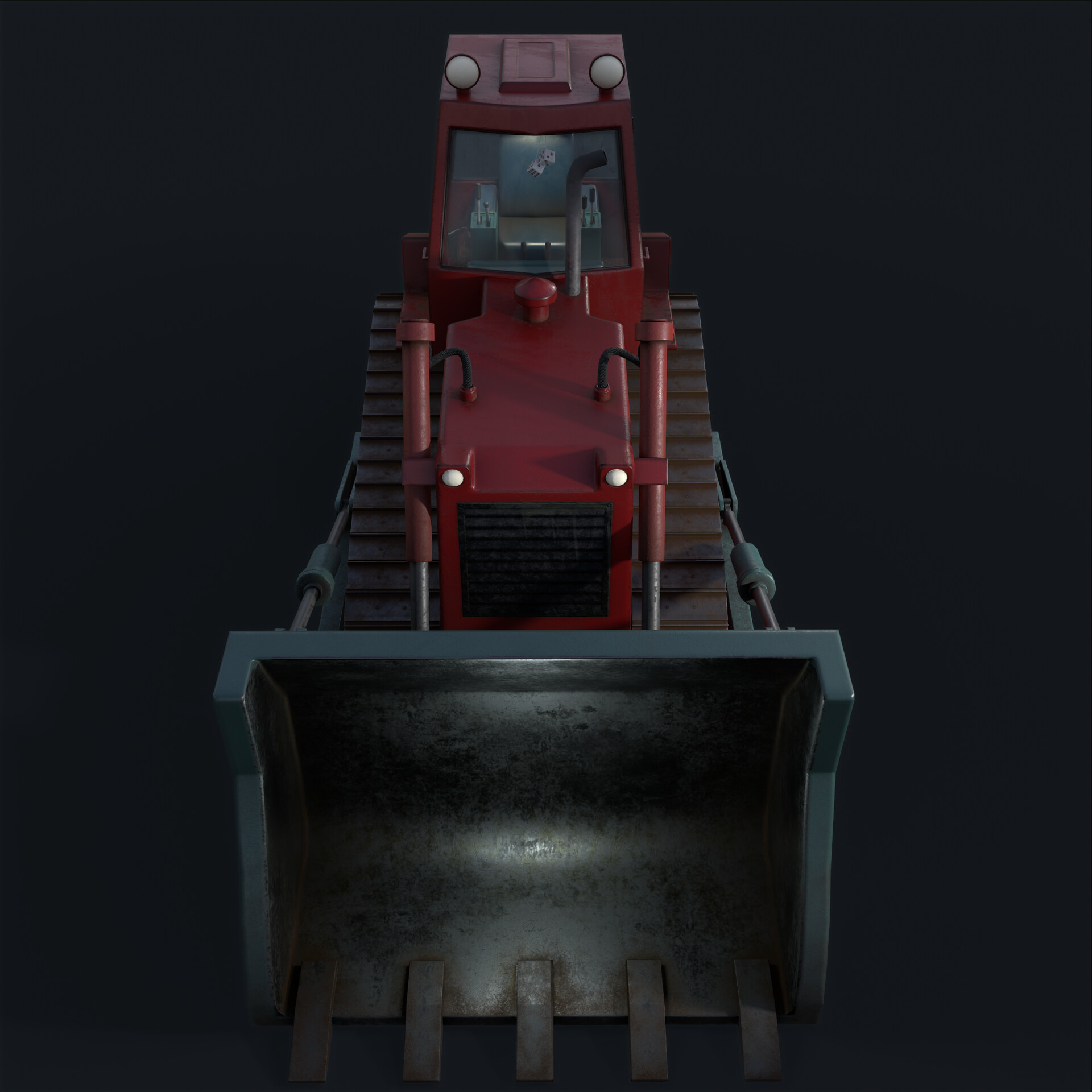 ArtStation - red bulldozer