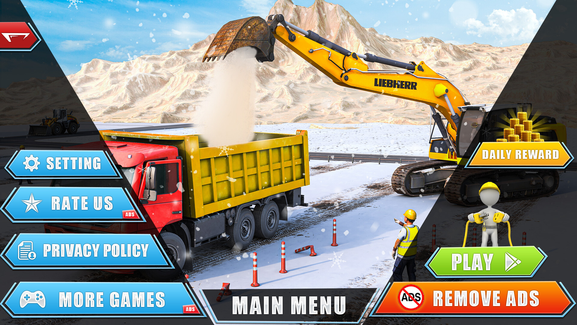 ArtStation - snow construction game UI