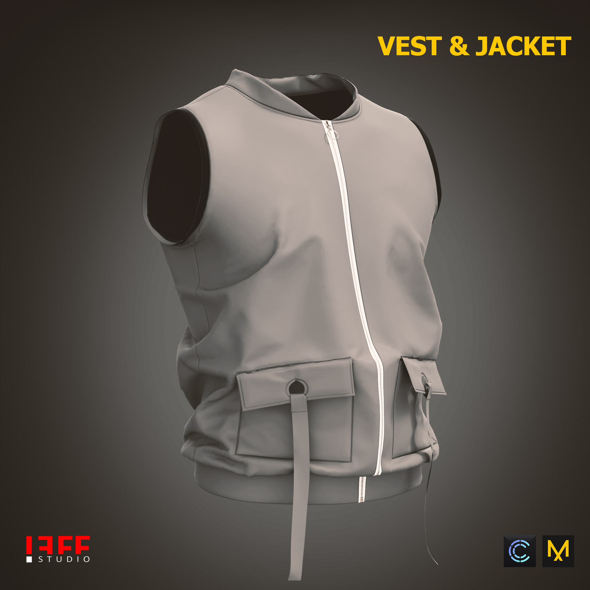 ArtStation - 10 VEST AND JACKET PACK MARVELOUS DESIGNER
