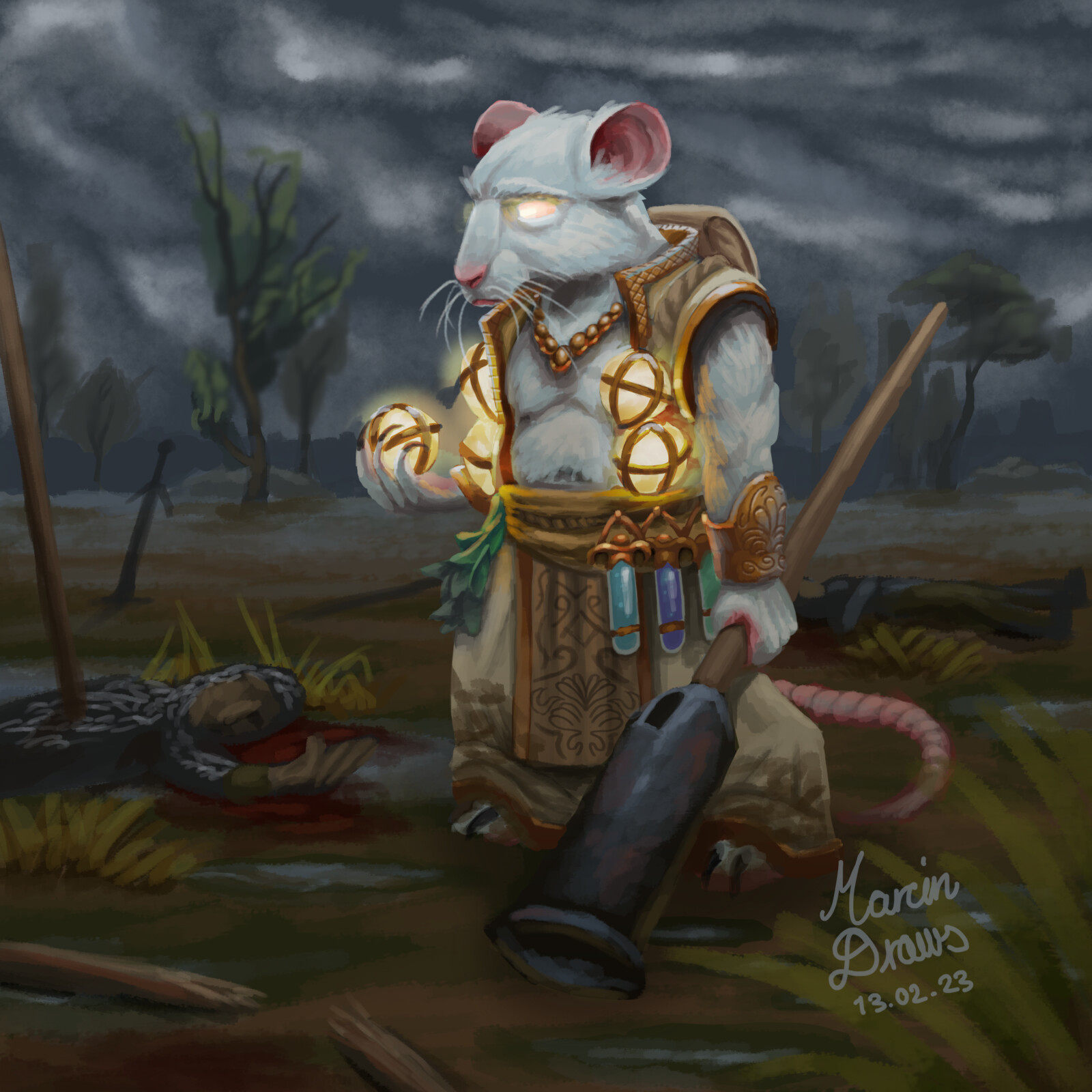 MarcinDraws - Ratfolk Aasimar Alchemist