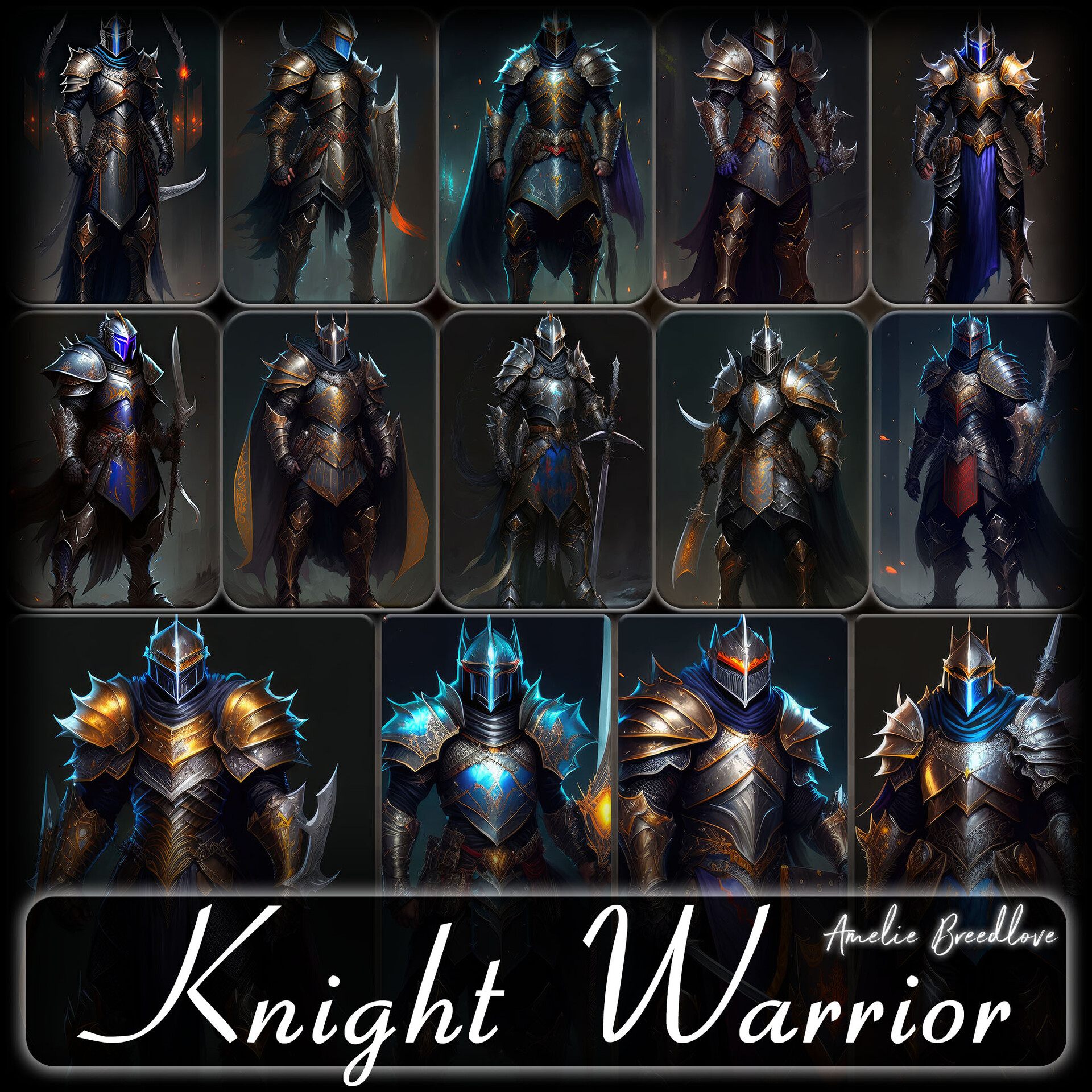 Amelie Breedlove - 300 Knight Warrior Reference Pack | 4K | v.1