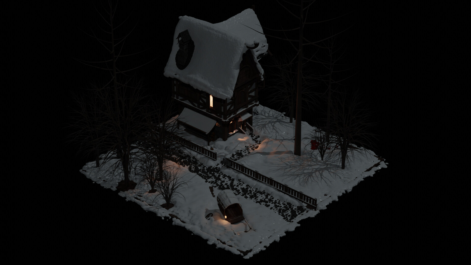 ArtStation - Ein Haus, dem weit von Leuten