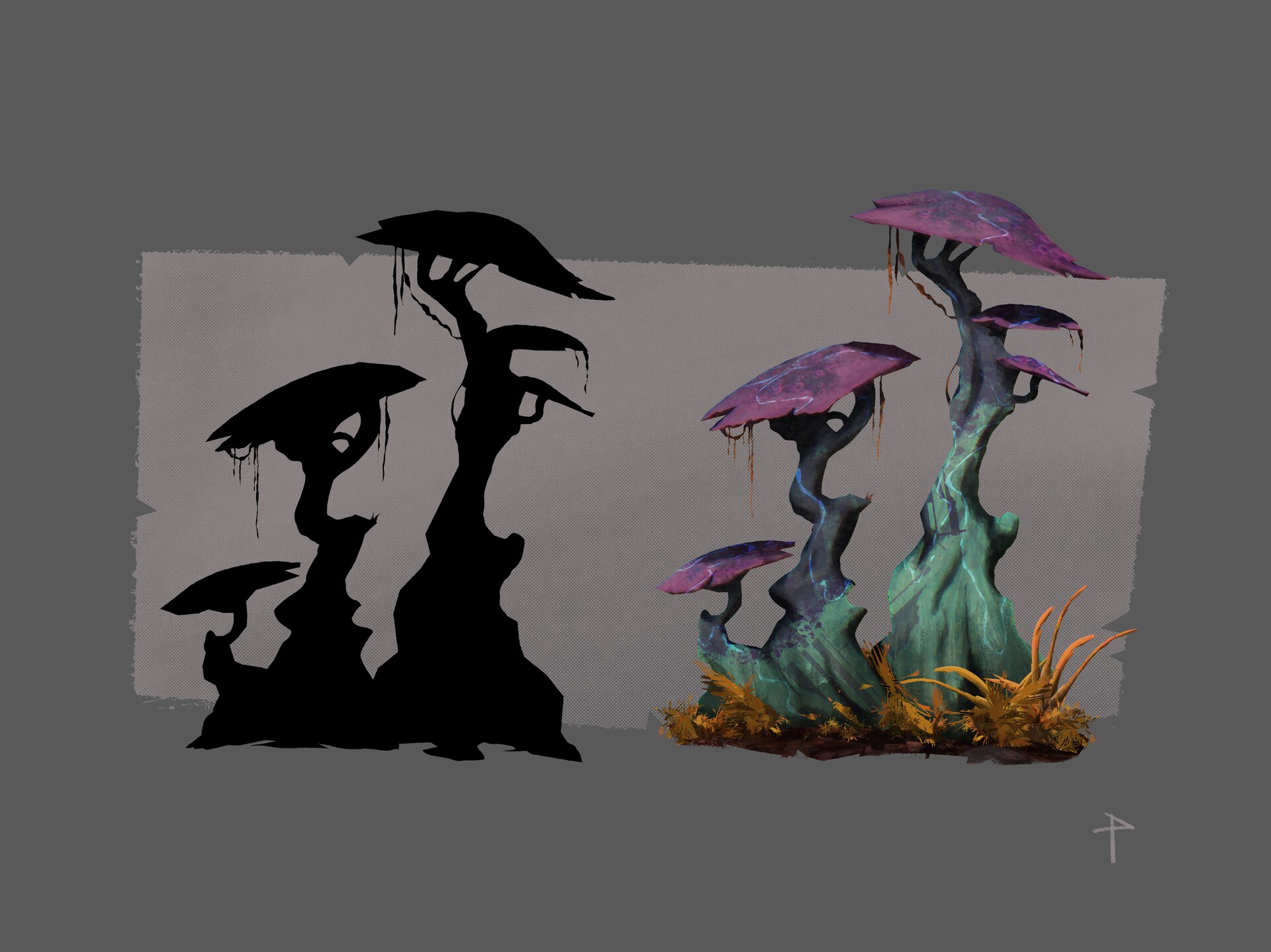 ArtStation - Alien mushroom plant concept study