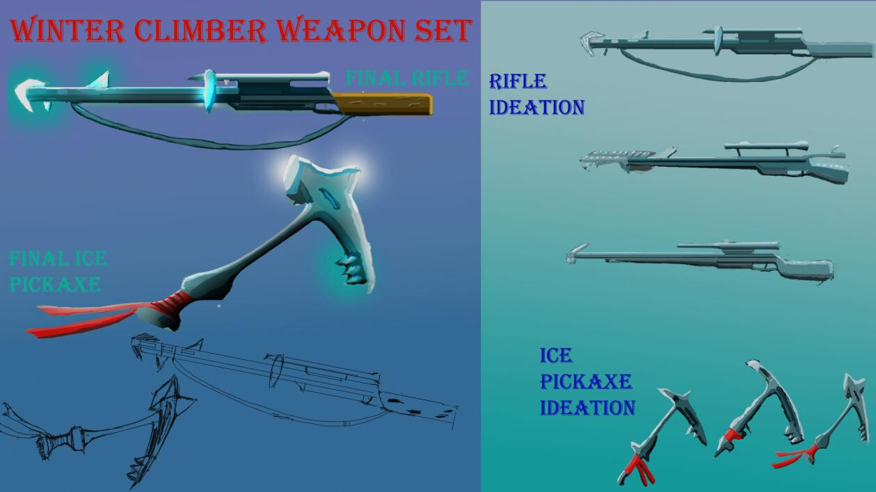 ArtStation - Winter climber weapon set