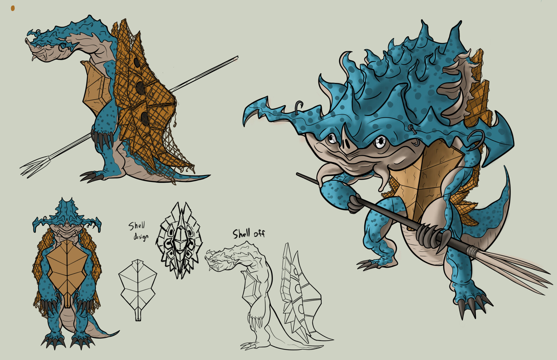 ArtStation - Mata Mata Fisherman Character Design