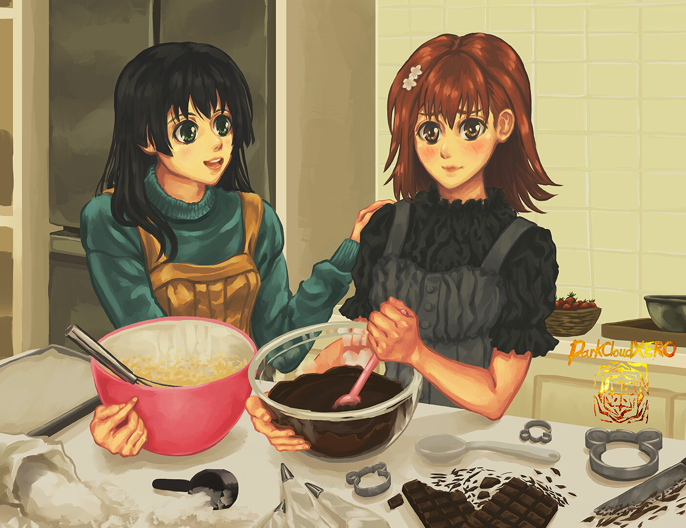 ArtStation - Misaka and Saten's Valentines Day