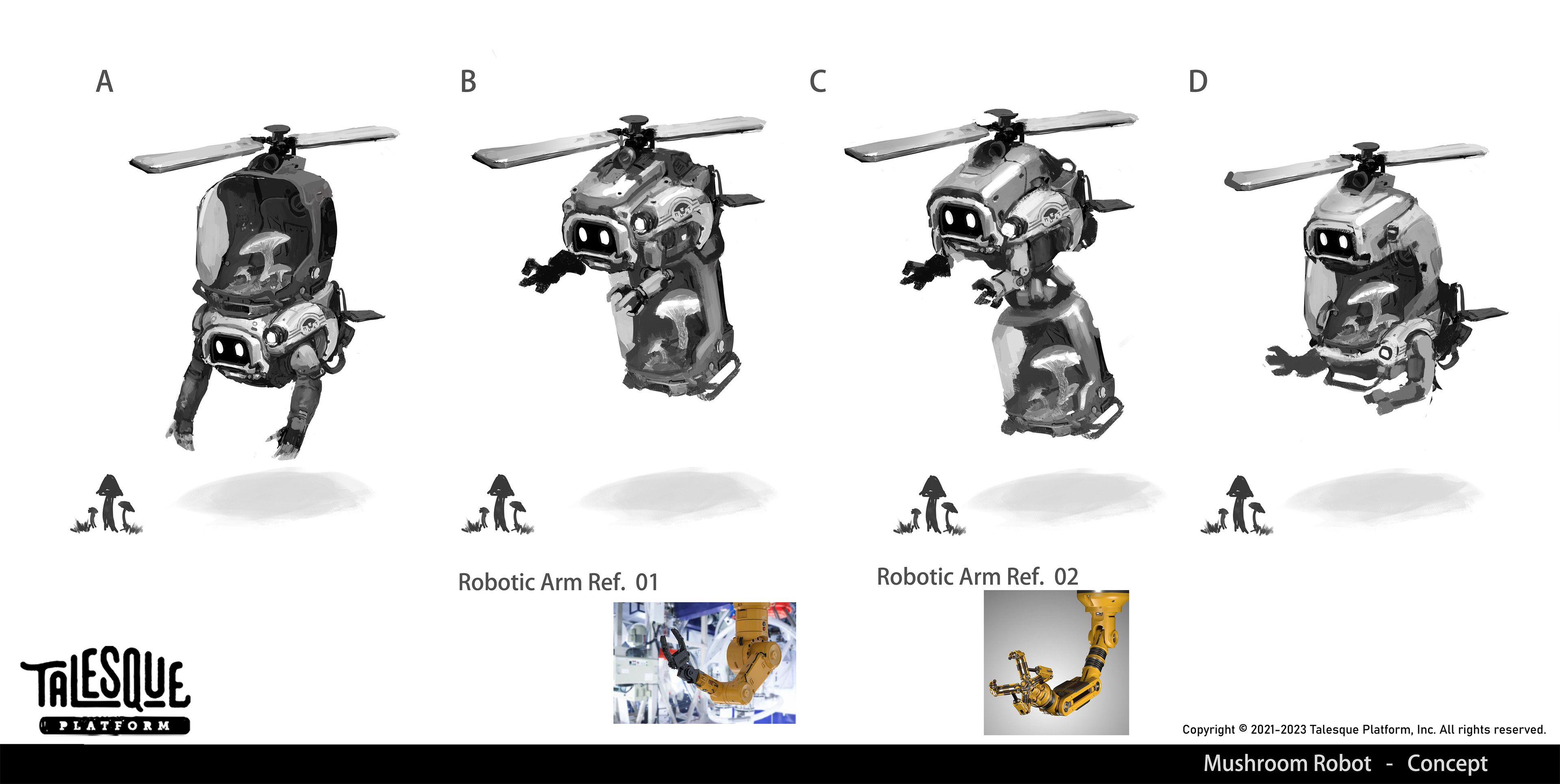 Lam Long Him - Talesque Platform - mushroom robot