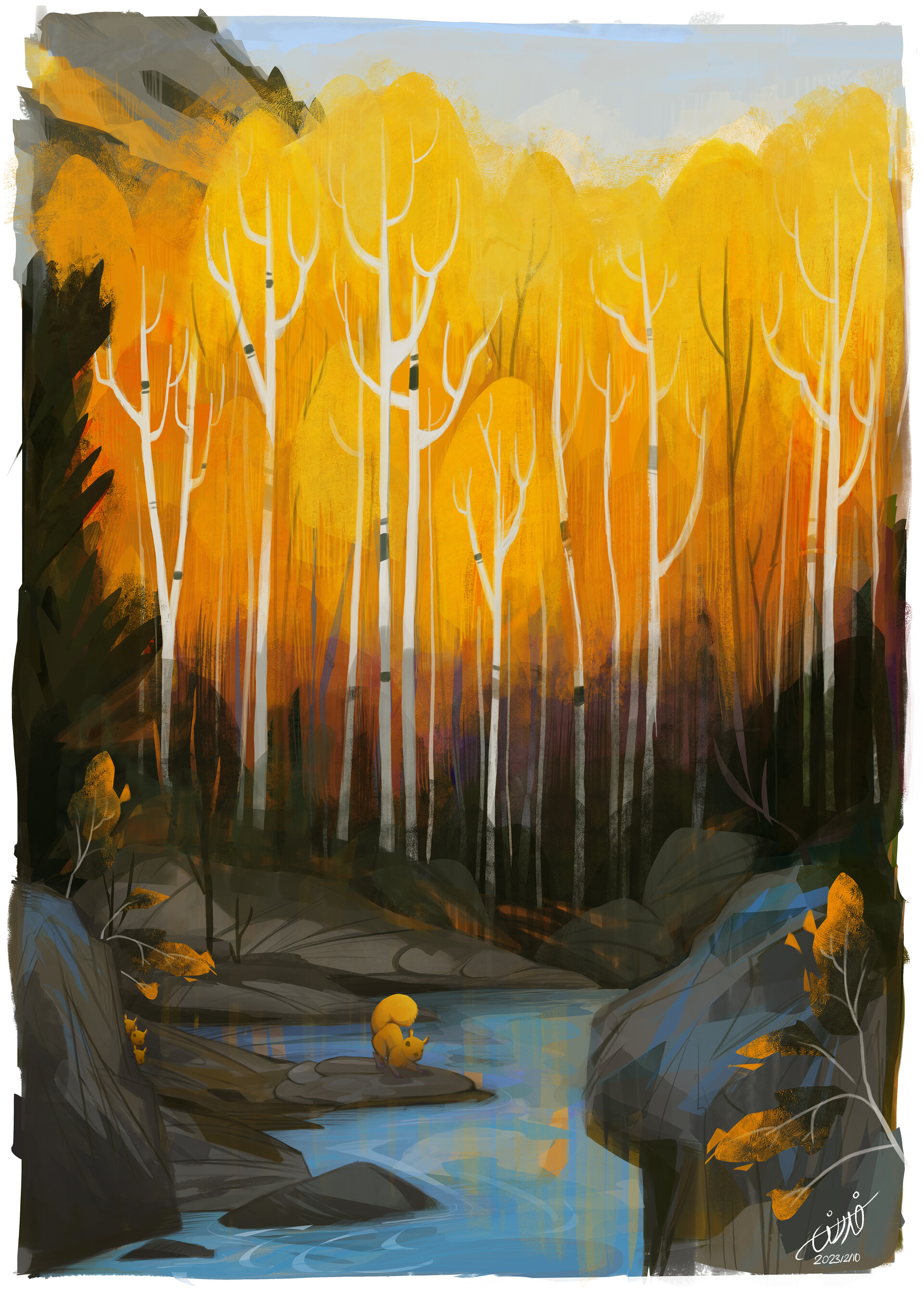 ArtStation - the warmth of fall~