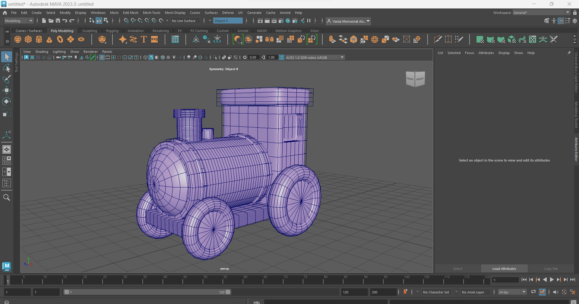 ArtStation - Modelado Tren En Maya