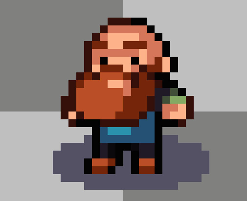 ArtStation - Miner Dwarf pixelart