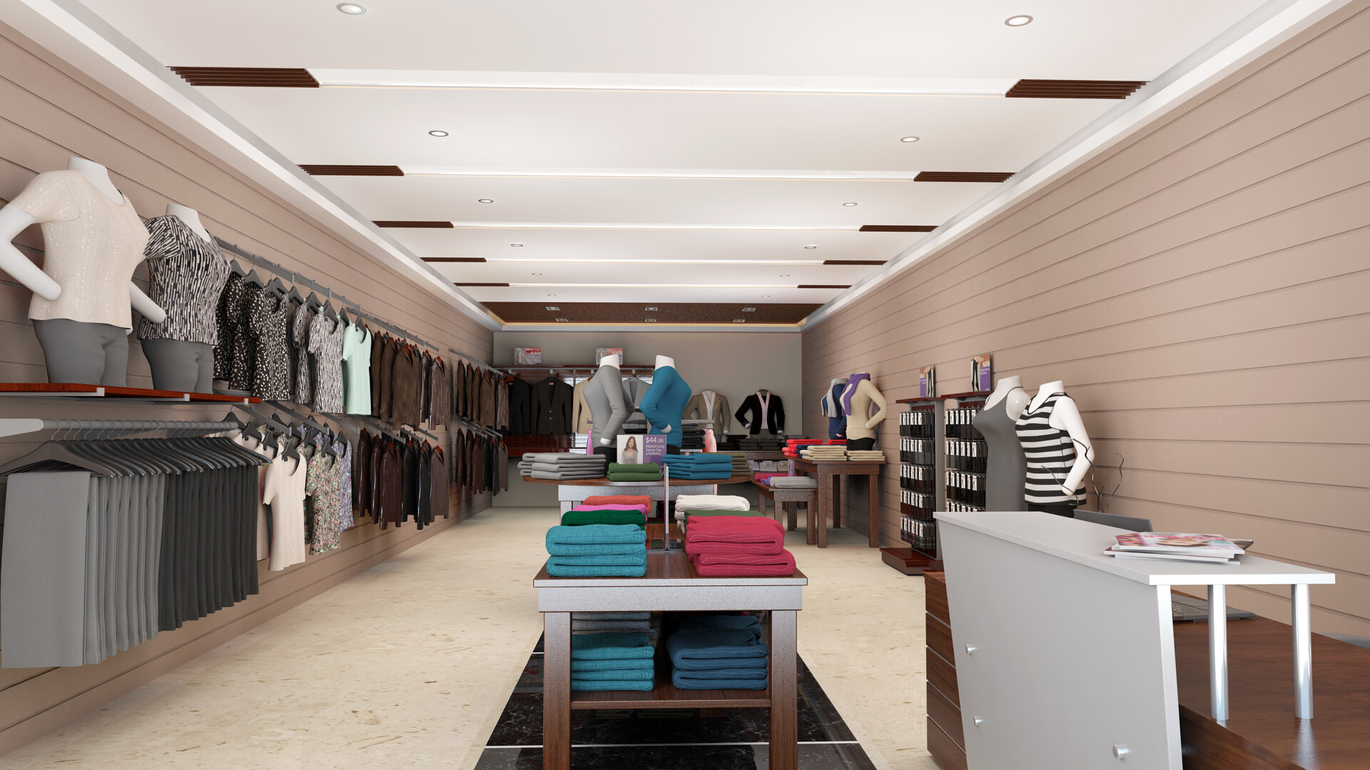 ArtStation - Clothing Store render by 3d furniture modeling studio