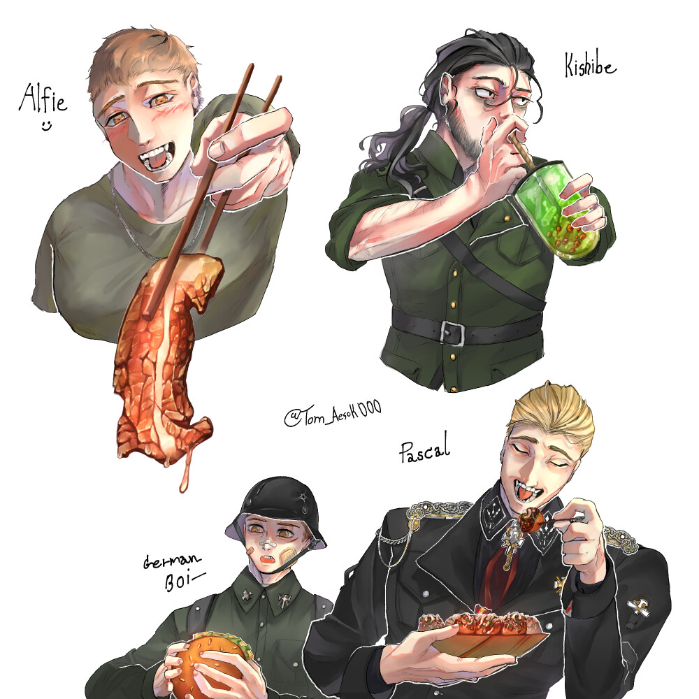 ArtStation - Ocs with foods