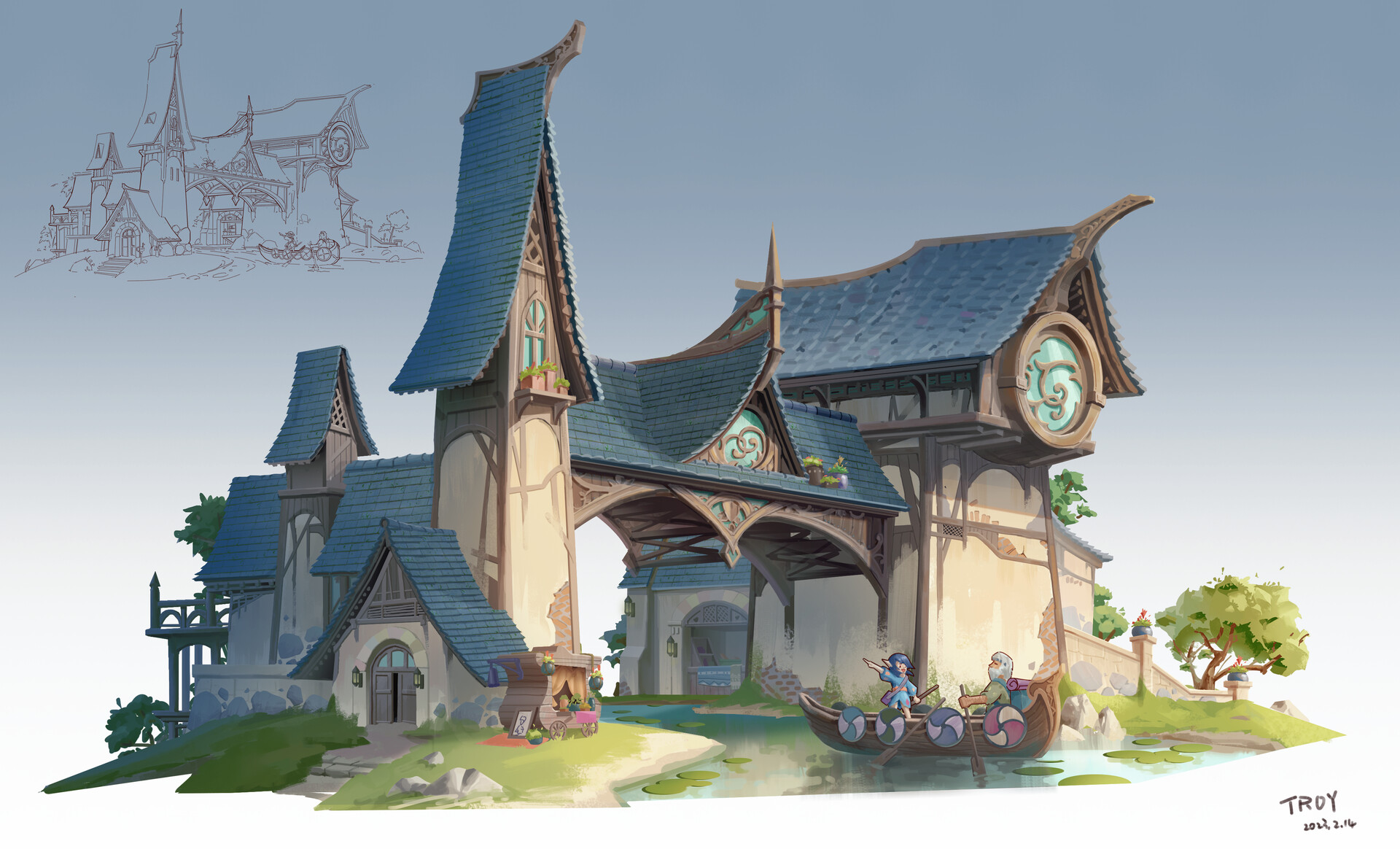 ArtStation - 特洛海姆小镇Troheim