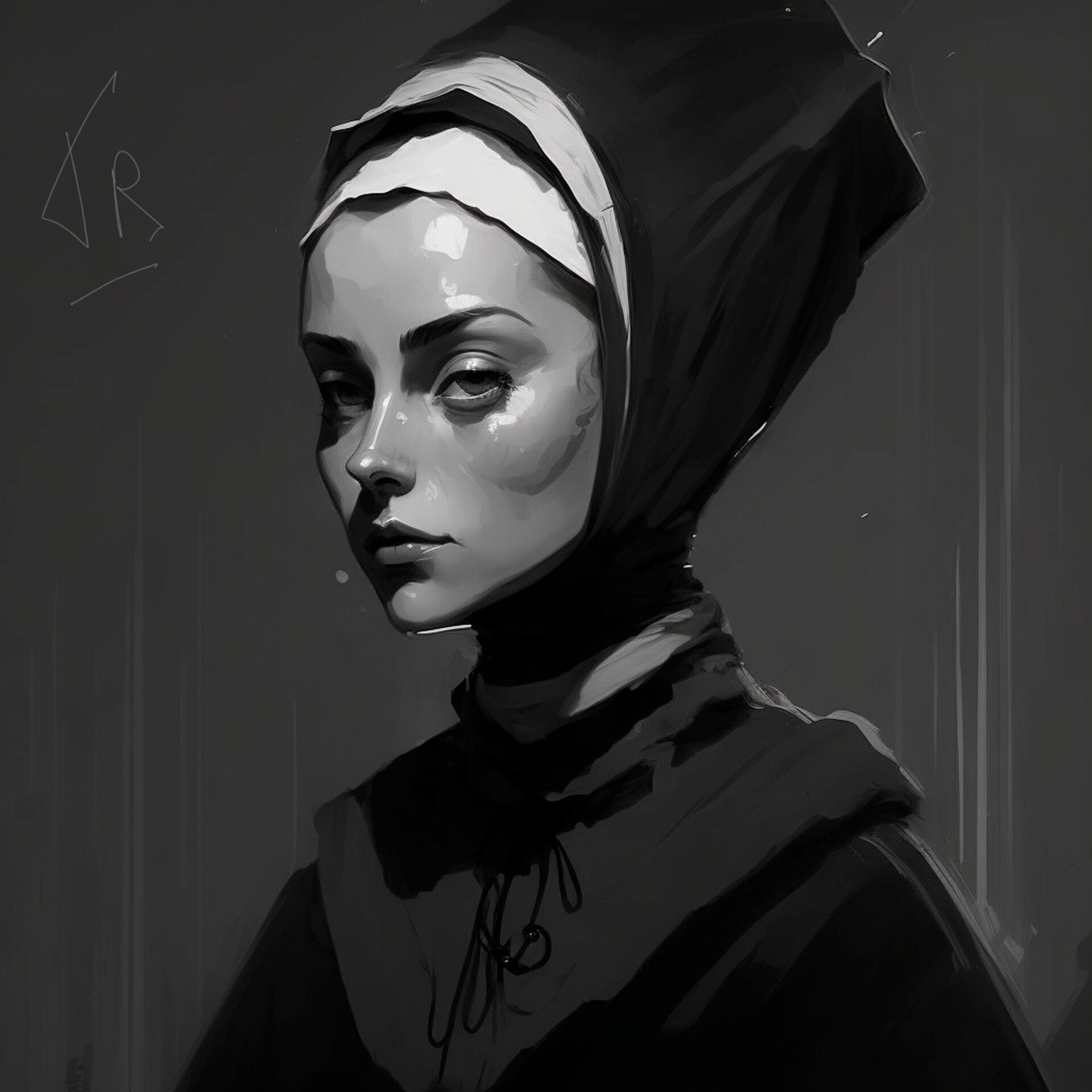 ArtStation - Nun Sketch