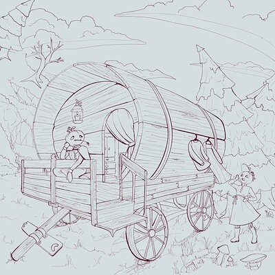 gypsy caravan coloring pages
