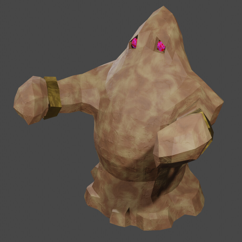 ArtStation - Mud-golem (lowpoly)