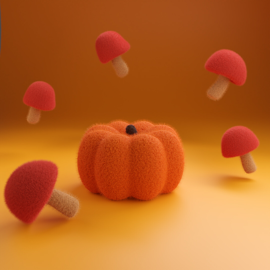 ArtStation - Fuzzy pumpkin