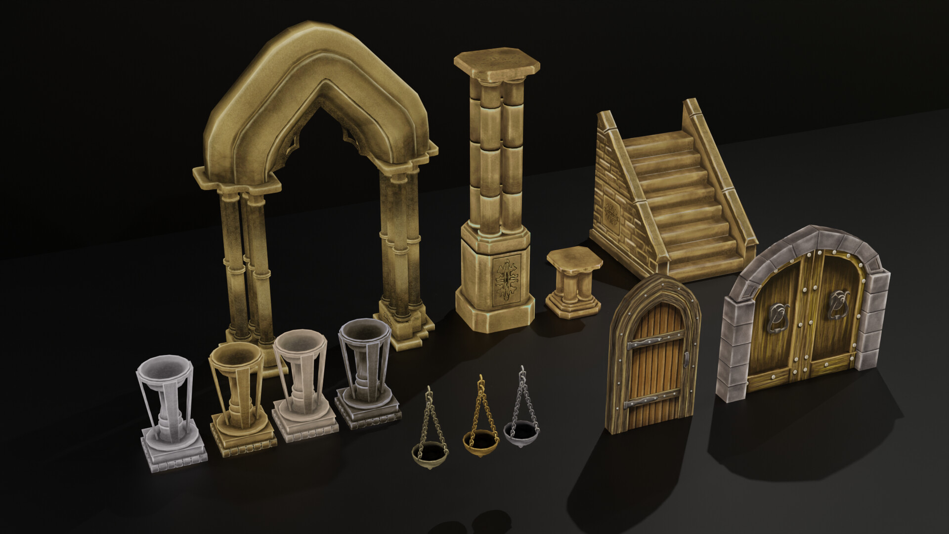 ArtStation - Low Poly hand painted game assets