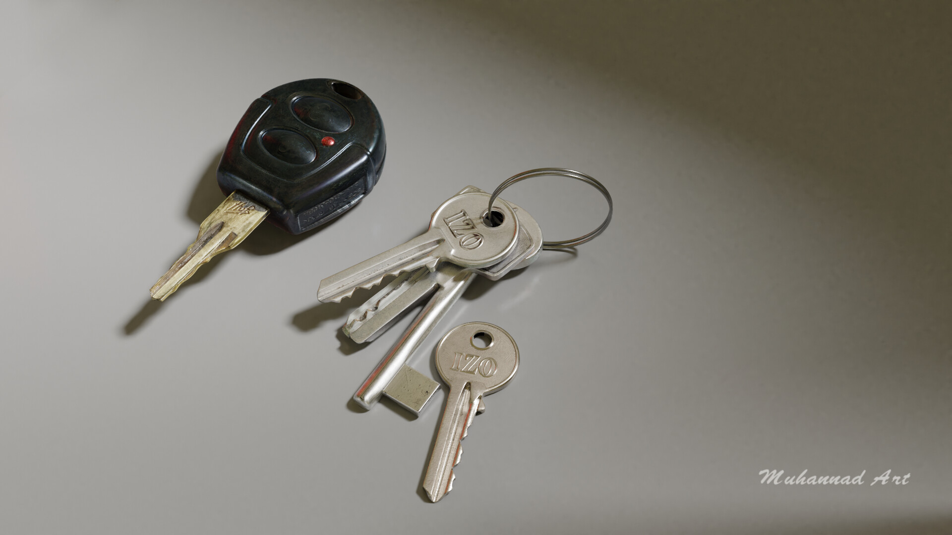 ArtStation - 3D set of keys