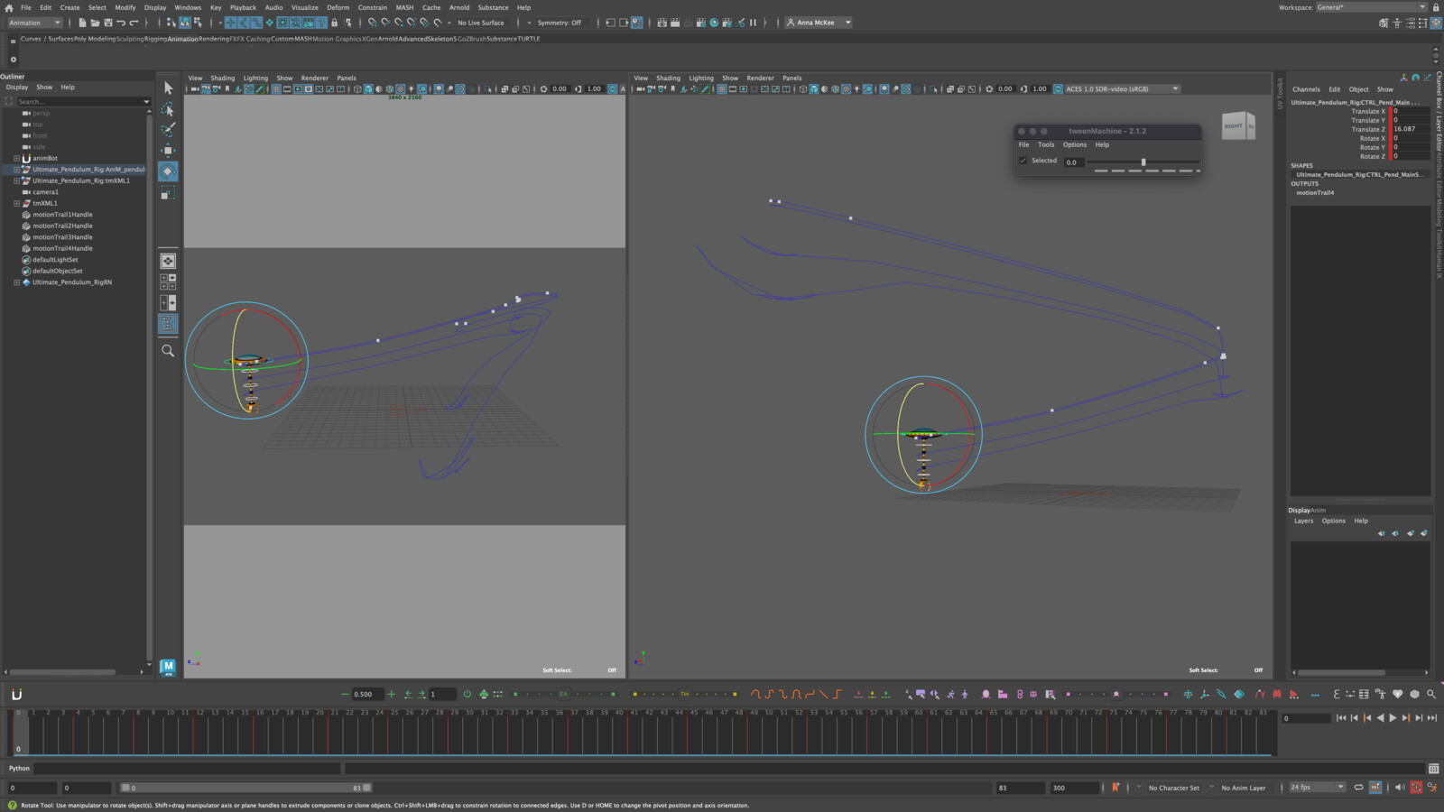 Anna McKee - Pendulum Complex Transition - 3D Animation