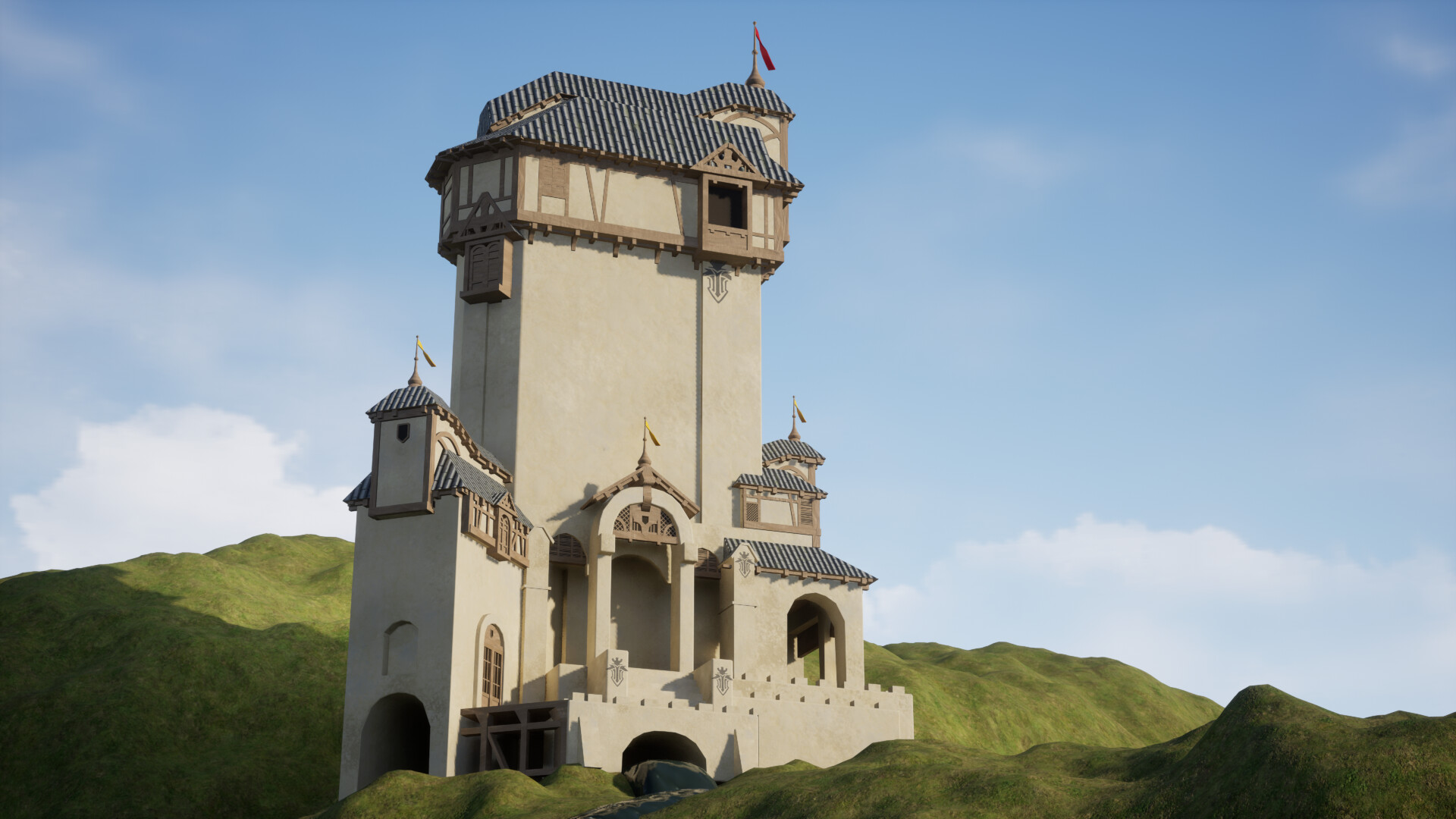 ArtStation - Castle Environment (Hung Test) 3D Model Render