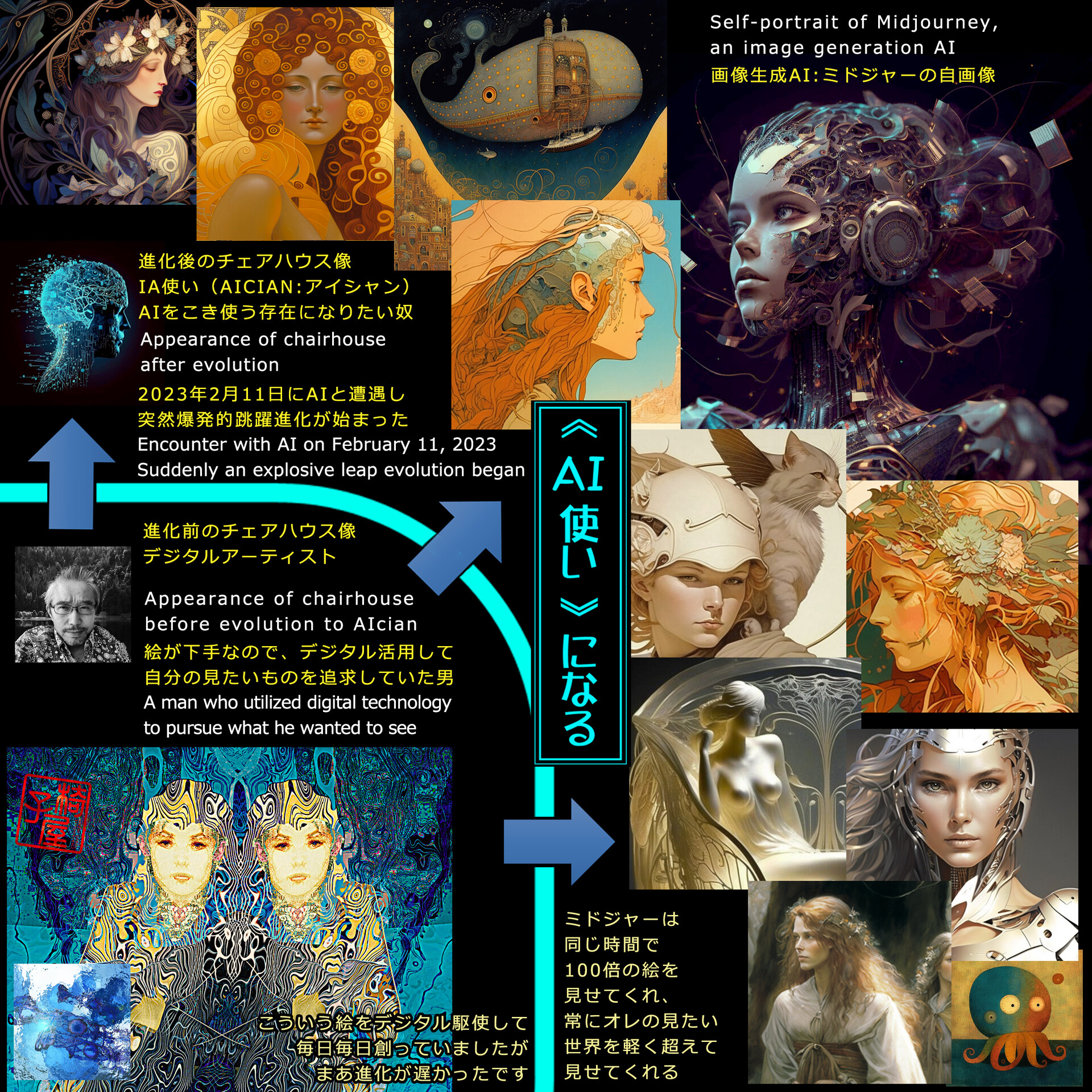 ArtStation - Monument of Evolution from digital to AI by midjourney 230214