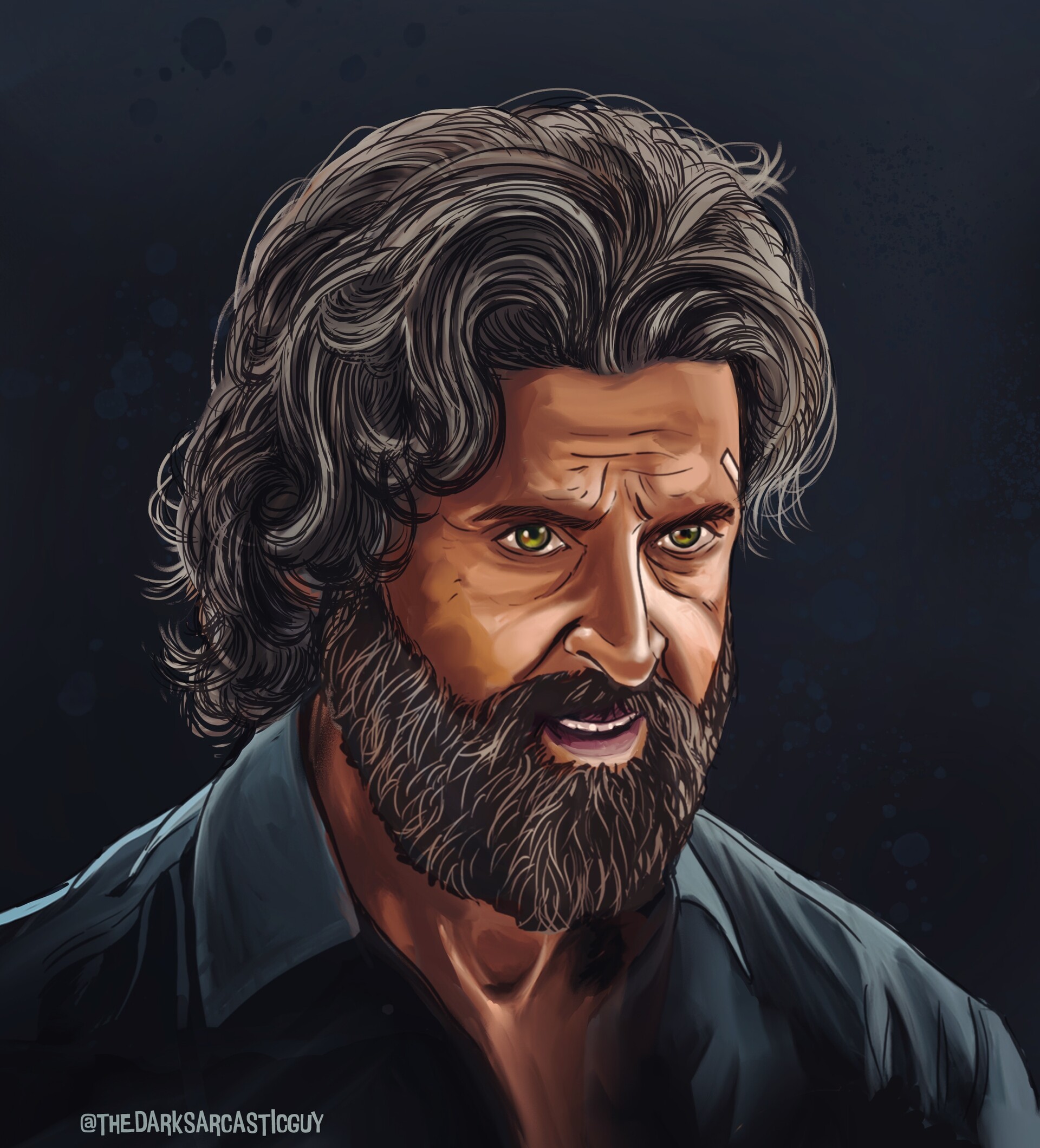 ArtStation - Illustration Vikram Vedha (Hrithik roshan)