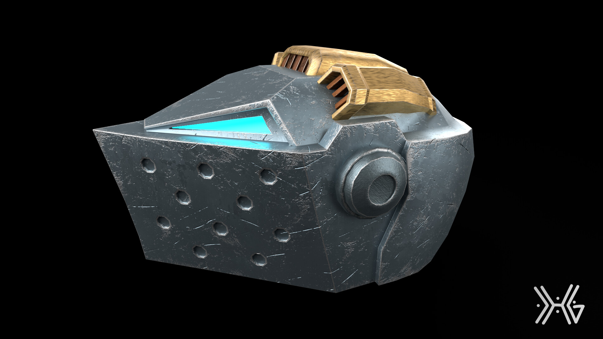 ArtStation - Grey Knight Helmet (Clean - Damage) - WARHAMMER 40K