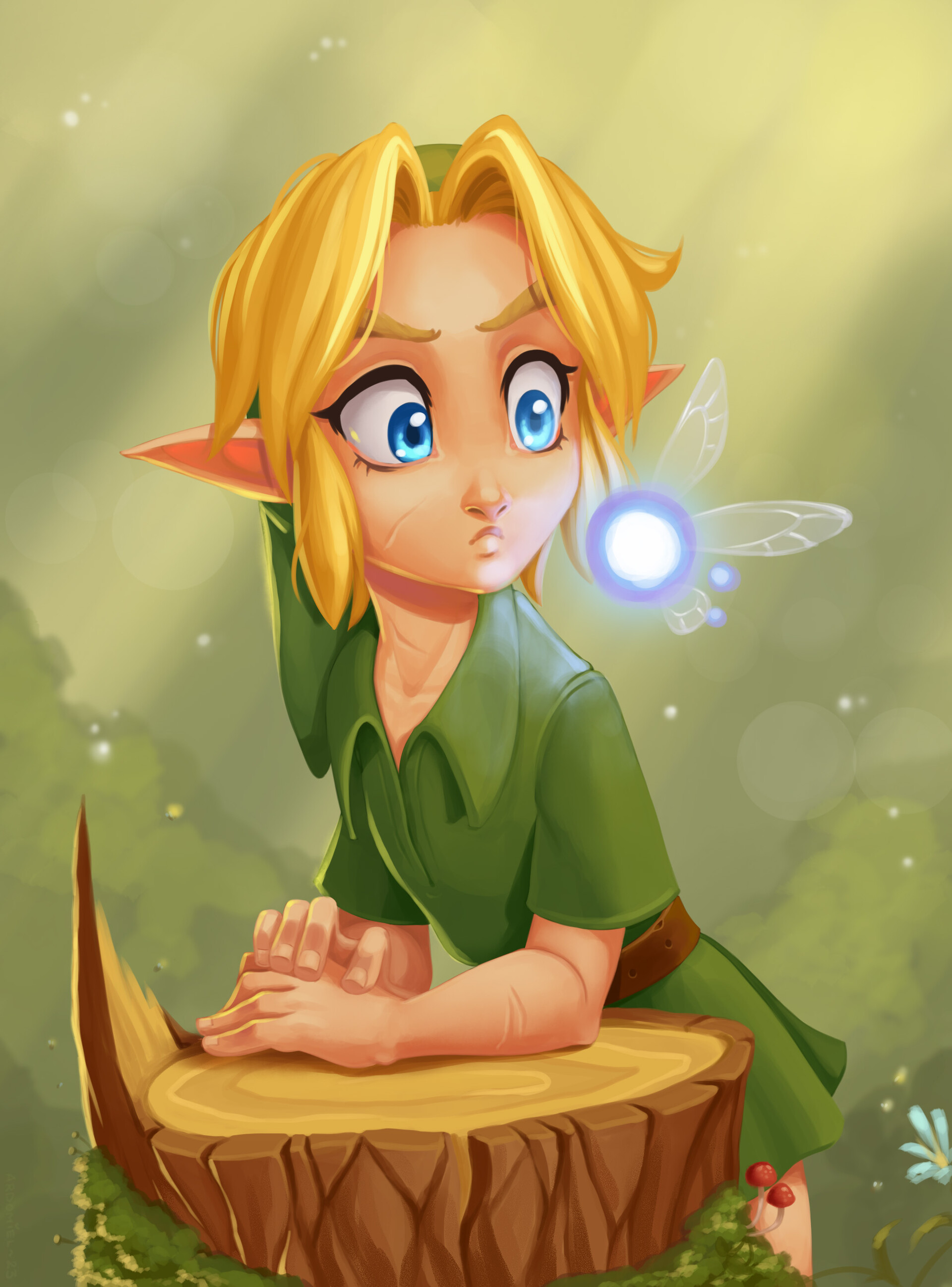 ArtStation - Little Kokiri and his fairy