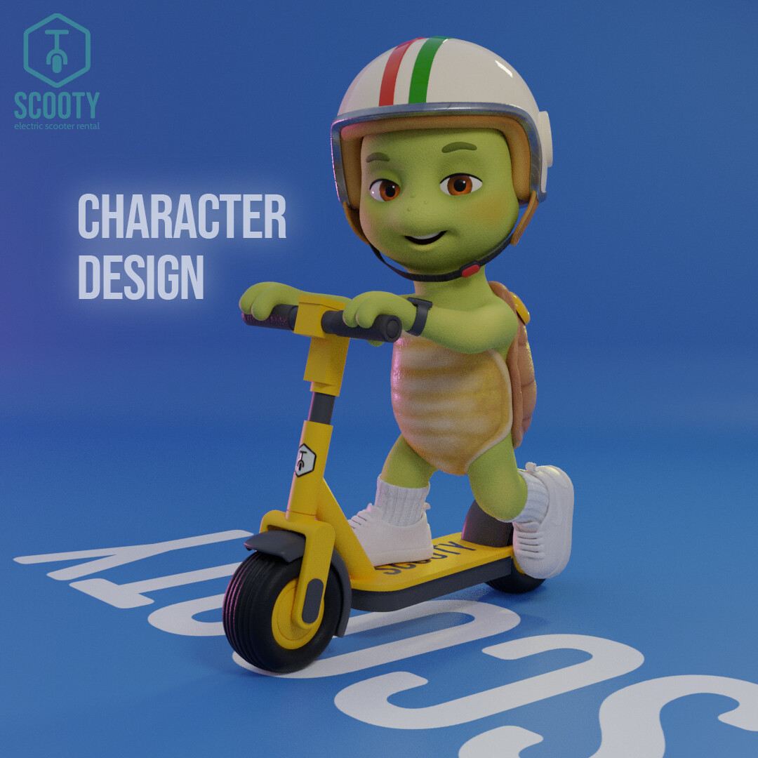 ArtStation - Scooty Mascot Design