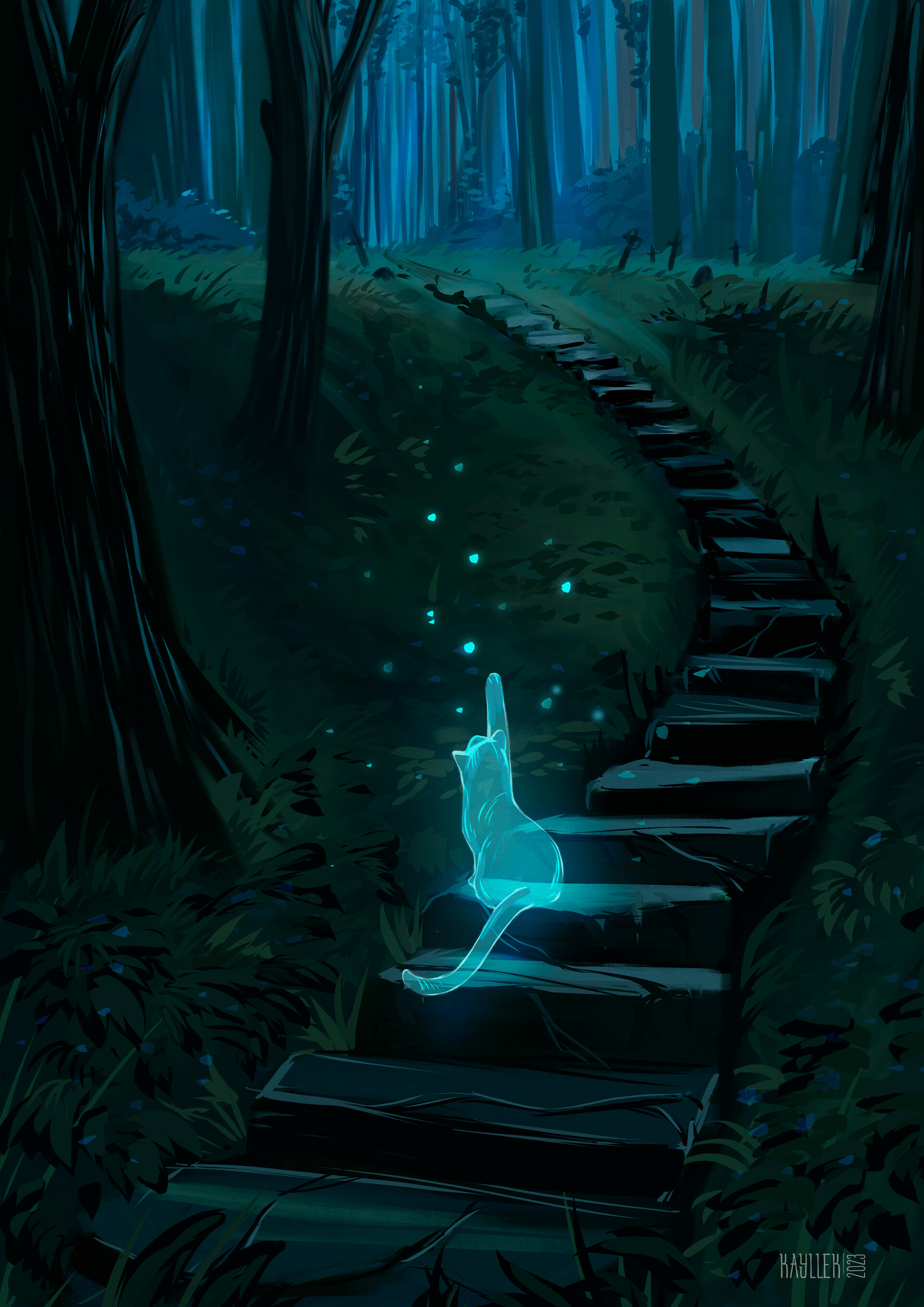 ArtStation - Ghost cat