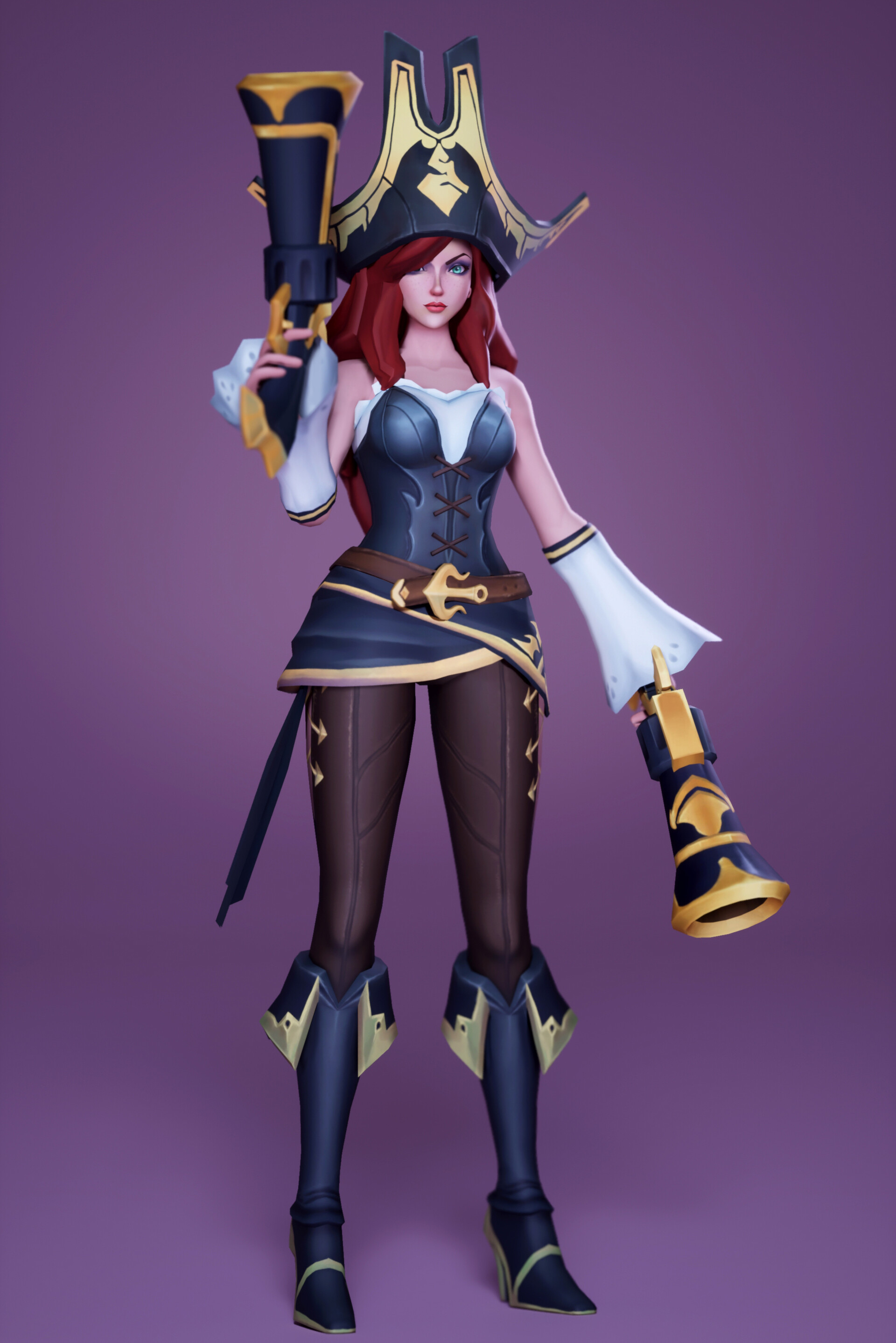 Mareva Molteni - Miss Fortune 3D Fanart
