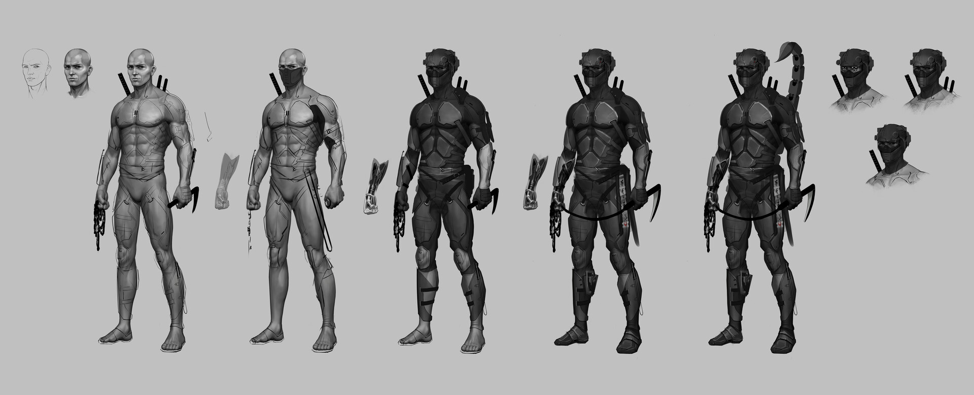 ArtStation - Ninja Character Concept Art Sketch