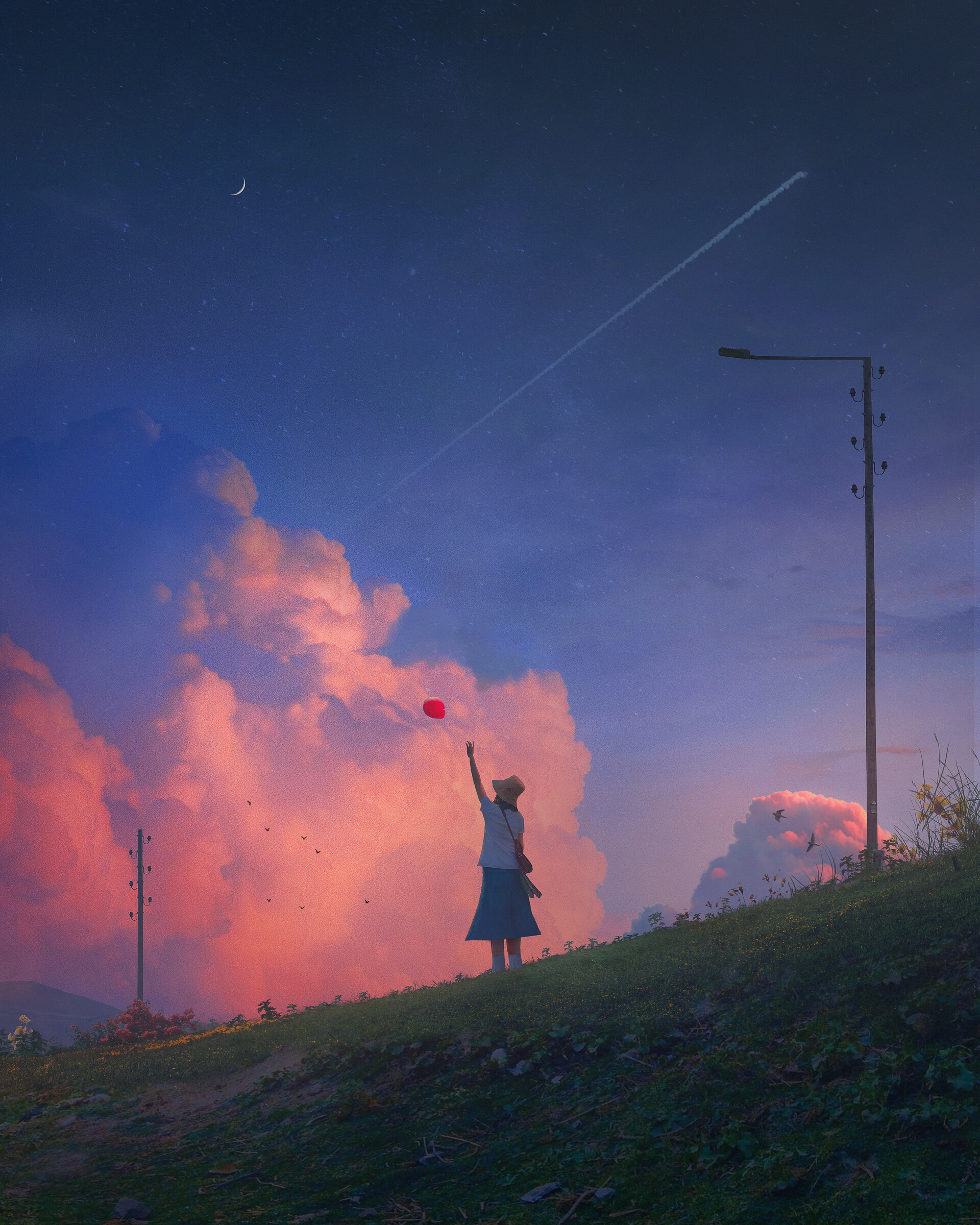 ArtStation - A Walk in the Sunset