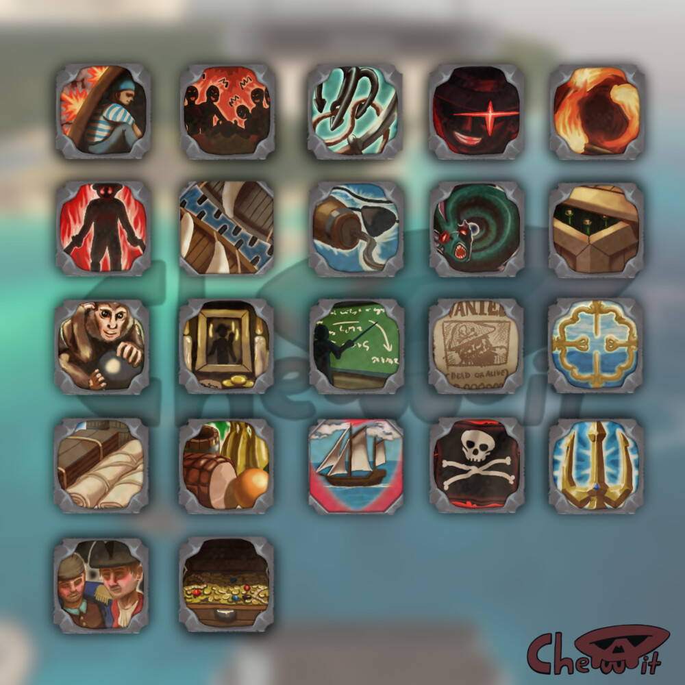 ArtStation - Passive skill icon Designs for Toruga - A Pirates Tale