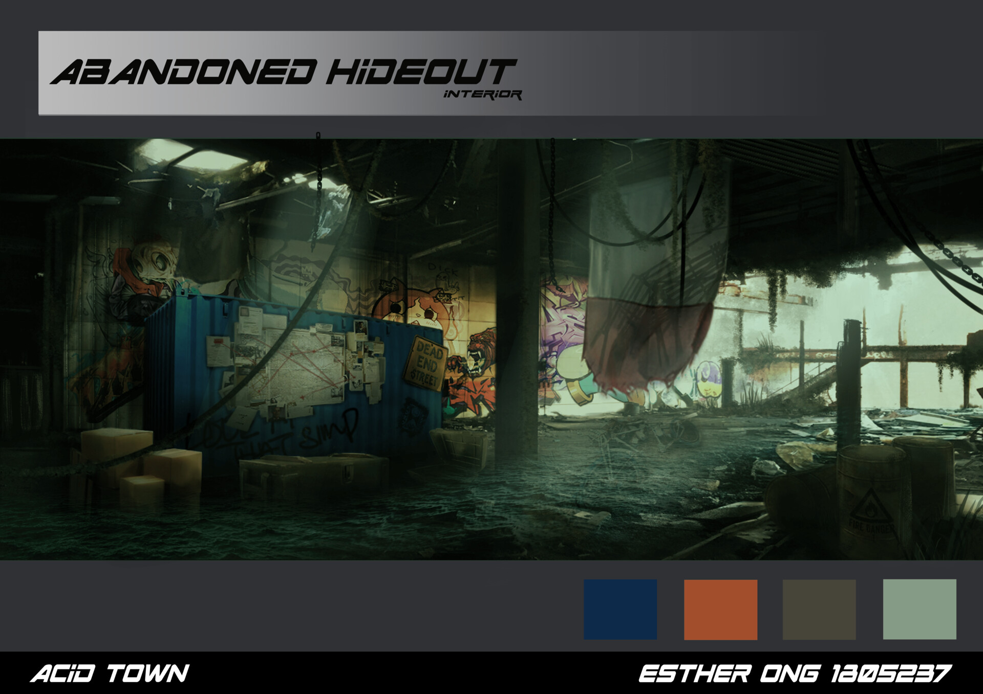 ArtStation - Acid Town [Environment Design 1]