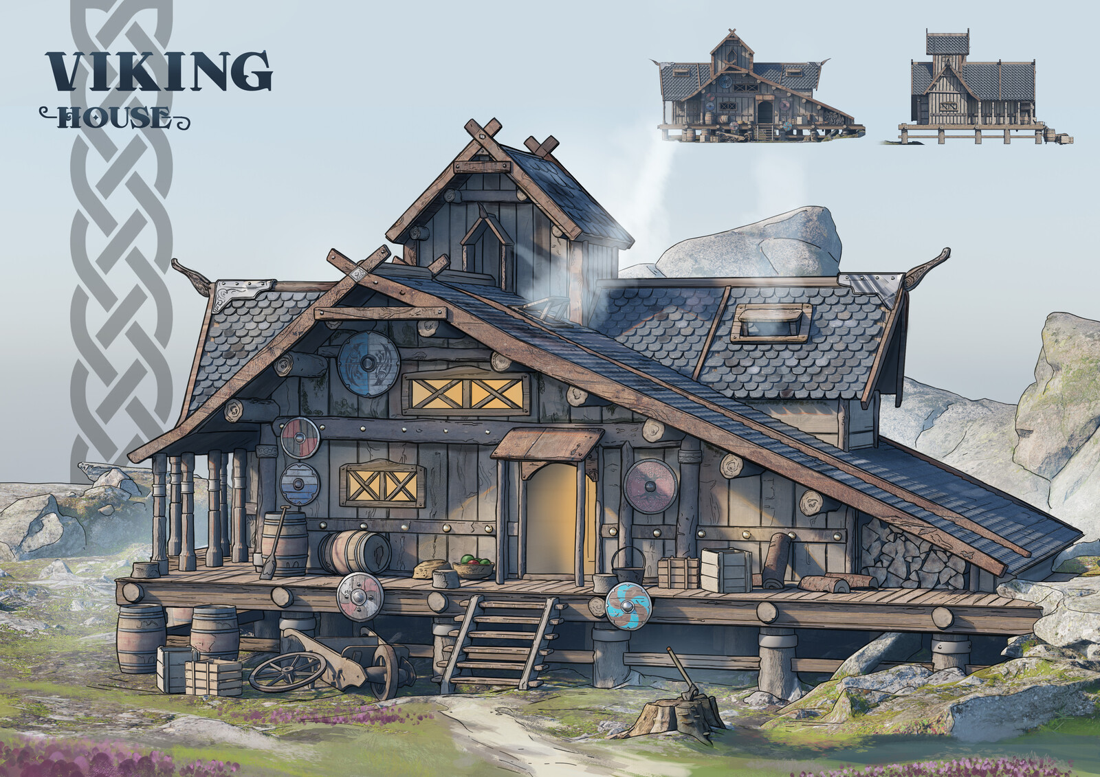 Oliver Turner - Viking House Exterior Concept