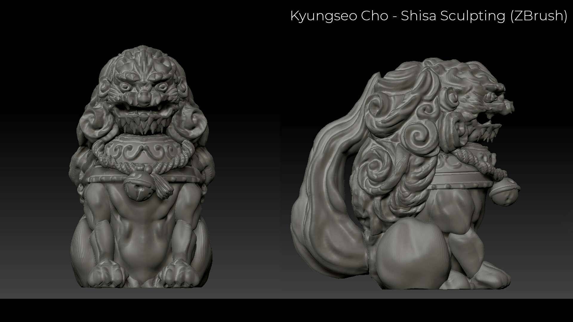 ArtStation - Shisa Statue on Zbrush