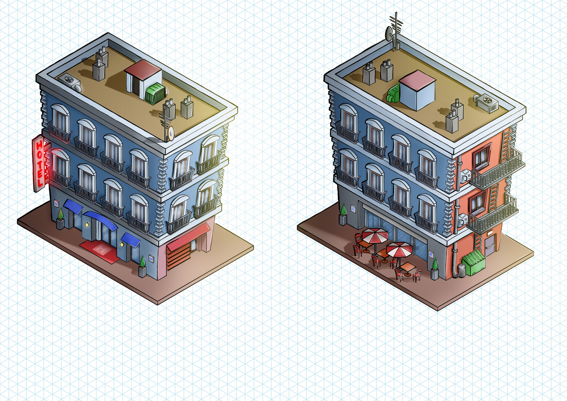 ArtStation - Isometric building exercise 🏨