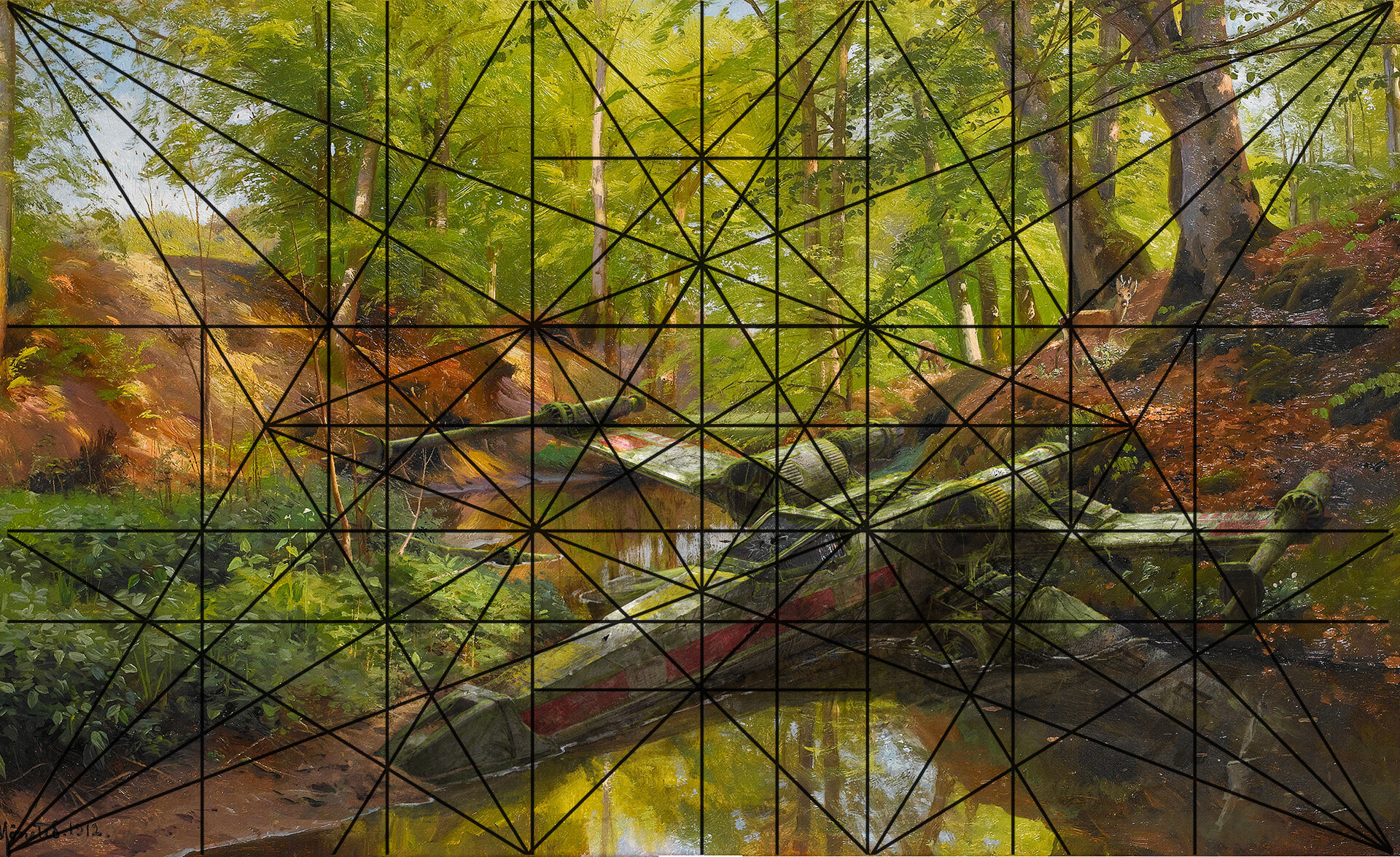 Ars Fantasio Portfolio - X-Wing beneath the Trees after Monsted