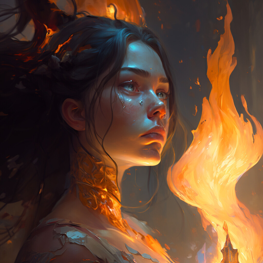 ArtStation - Melodic Flames: A Digital Painting of Passion and Love 6