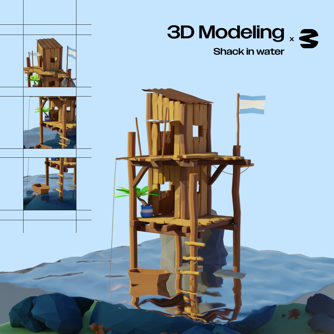ArtStation - Sea shack 3d model