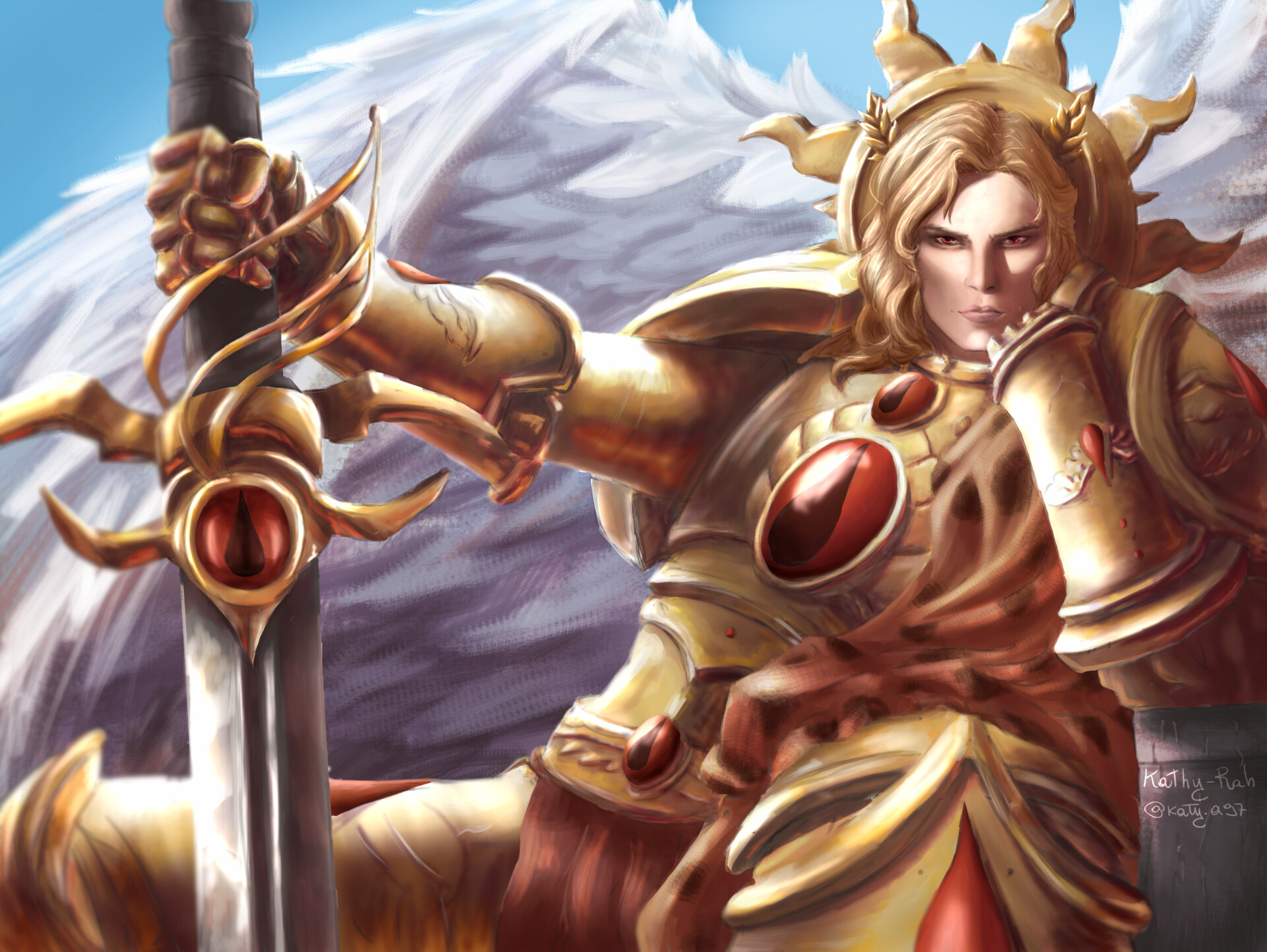 Sanguinius Primarch of the Blood Angels , Kathy-Rah : r/ImaginaryWarhammer