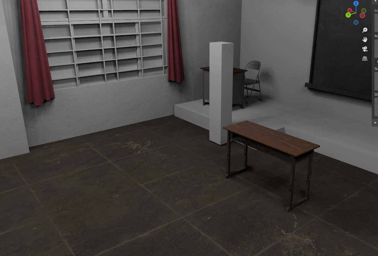 ArtStation - Unfinished horror school game